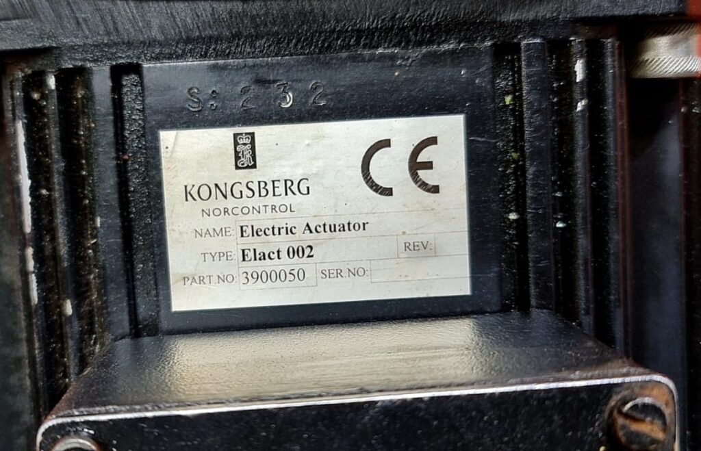 Kongsberg Electric Actuator Elact002 - Decent Marine
